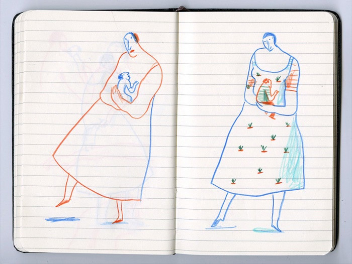 Line and spot in the works of Albertina Zullo